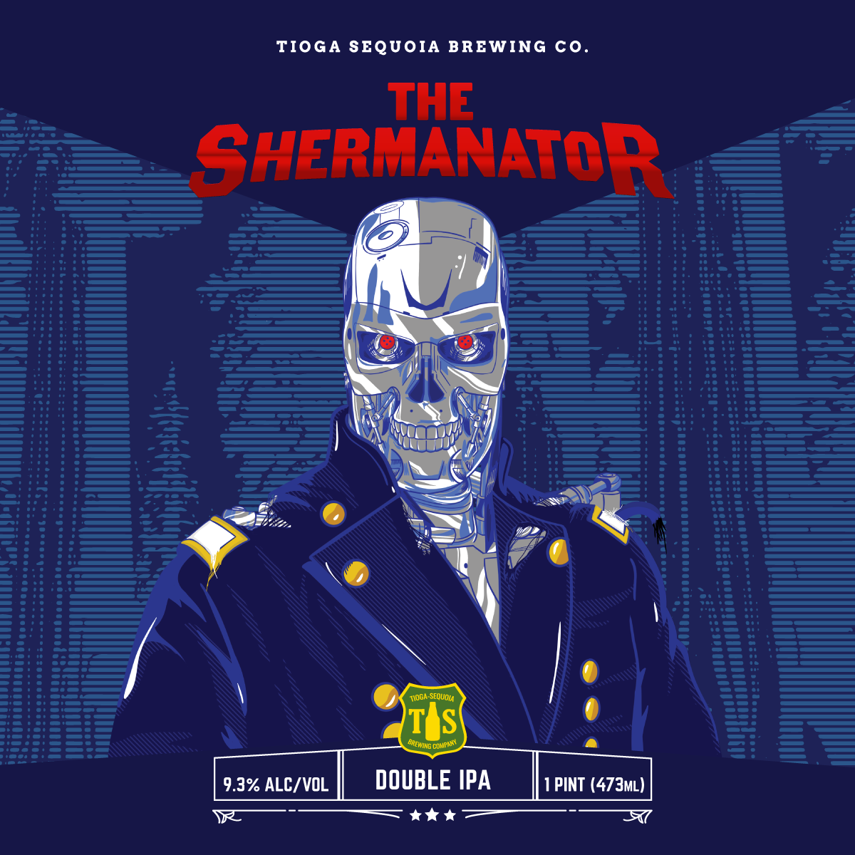 4pk 19.2oz Shermanator DIPA | Tioga-Sequoia Brewing Co.